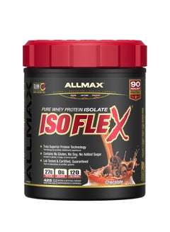 AllMax Nutrition Isoflex, Pure Whey Protein Isolate - Chocolate - (425g ...