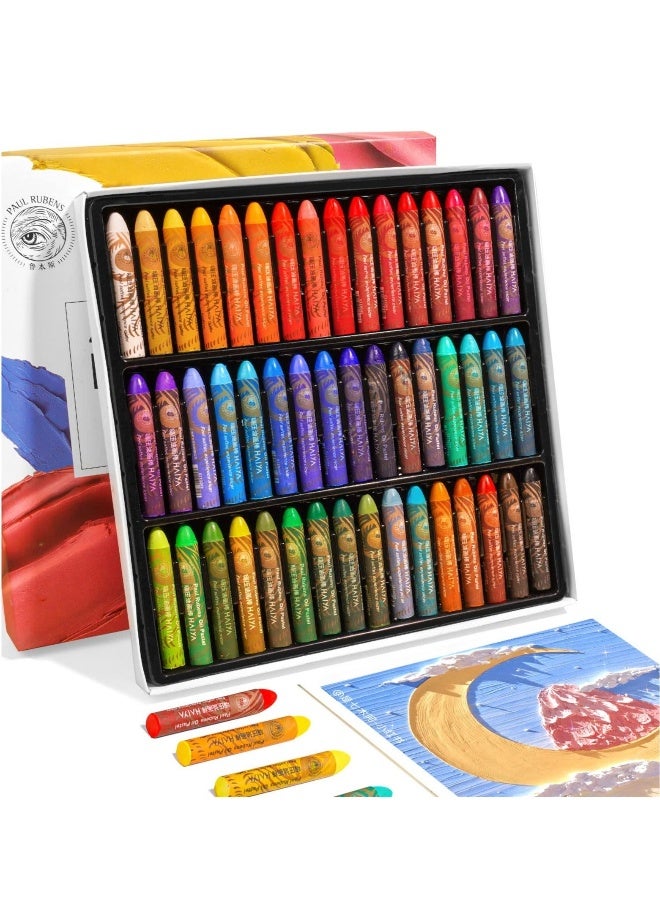 Generic 48 Colors Soft Oil Pastels Set, Vibrant and Creamy Oil Pastels ...