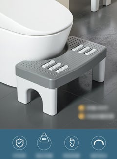 DUNISO Toilet Foot Rest with Massage Texture and Roller, Non-Slip ...