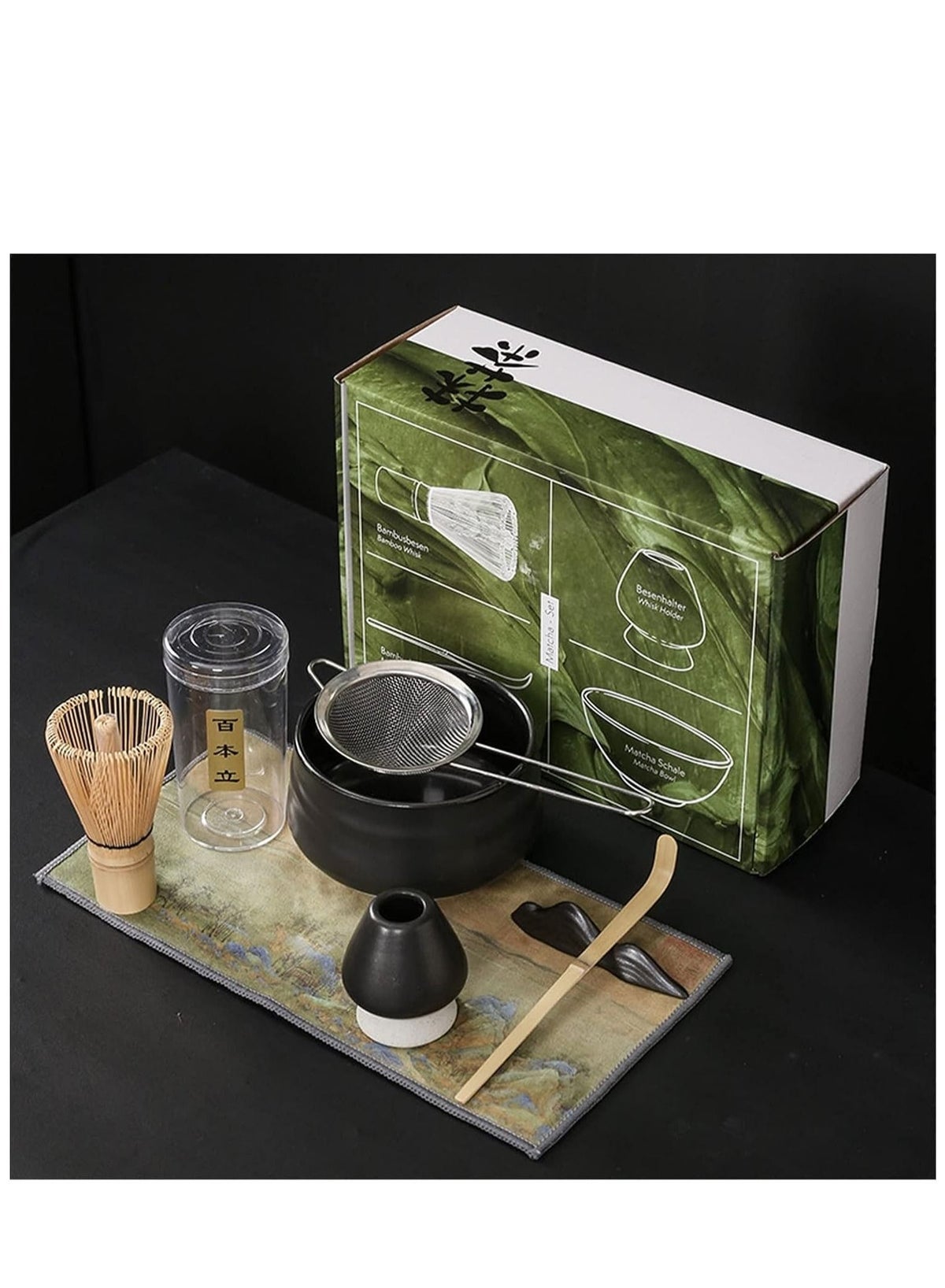 Arabest 7 Piece Matcha Set, Luxurious Tea Set with Ceramic Bowl, Filter ...