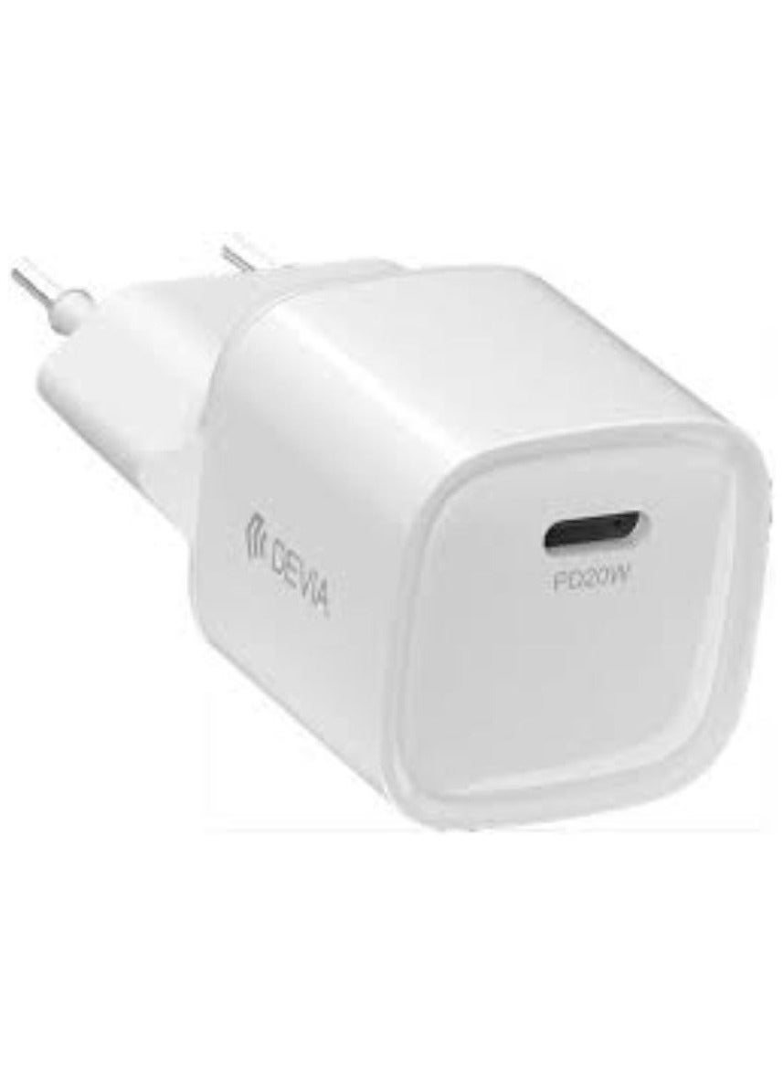 devia Devia Smart Series Mini PD 20W Quick Charger, EU, White | Best ...