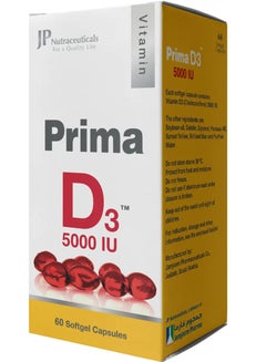 JP Nutraceuticals Prima D3 Vitamin D 5000 IU 60 Capsules | Best Price ...