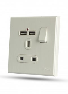 TVON socket with 2 usb outlet piano | Best Price KSA | Riyadh, Jeddah