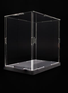 Generic Clear Acrylic Display Case with Black Wood-plastic Base, 15 cm ...