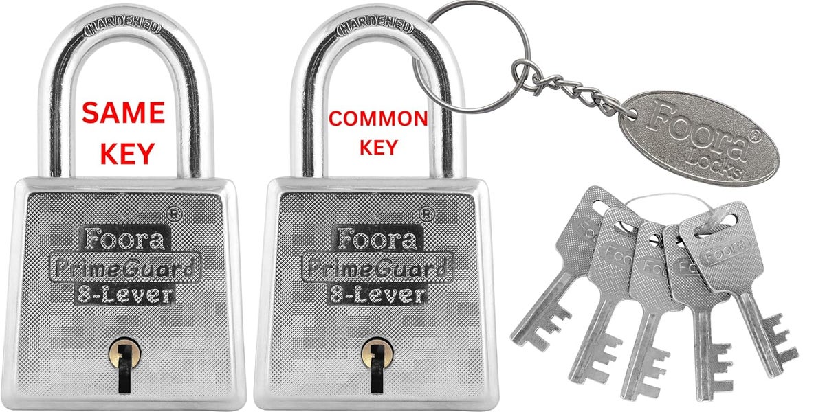 Foora Foora PrimeGuard 60mm Same Key Padlock Double Locking Heavy Duty ...