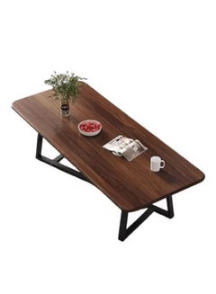 AGD Rectangular Coffee Table with Steel Frame Legs and Stylish Large ...