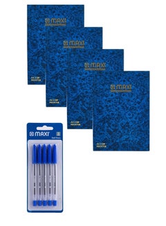 Maxi 9-Piece Register Book and Ball Pen Blue Ink UAE | Dubai, Abu Dhabi