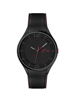 LACOSTE Men's Analog Round Shape Silicone Wrist Watch 2011235 - 44 Mm ...