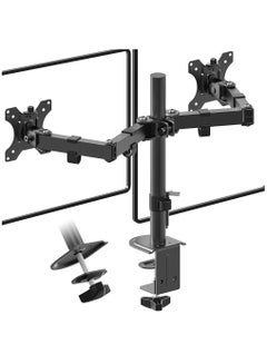 Arabest Dual Monitor Stand, Height-Adjustable Screen Mount with Double ...