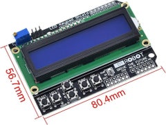 ROBIZ Arduino Shield 2X16 Character LCD Module 6 Button Keypad Keypad ...