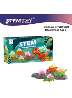 STEM STEMTOY Crystal Growing Kit for Kids – Grow 4 Vibrant Colored Crystal Dinosaurs, Easy DIY ...