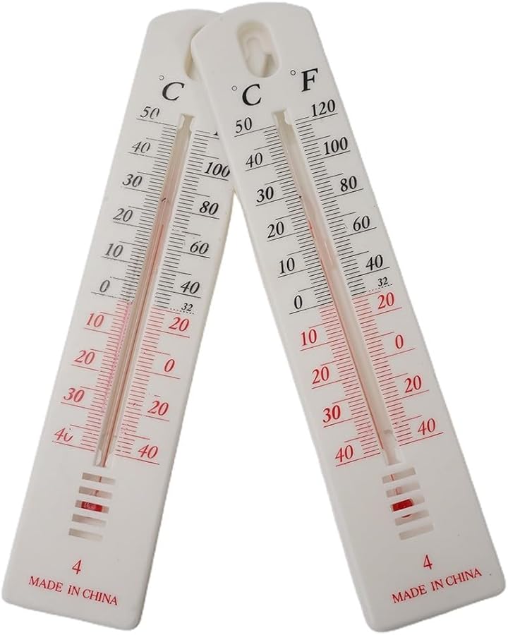Generic 2 Pack White Wall Thermometer Indoor Outdoor Weather Resistant ...