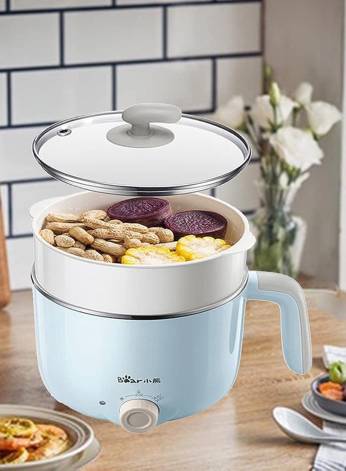 Bear 1.2L Mini Multifunctional Electric Cooker Non Stick Pan 600W ...