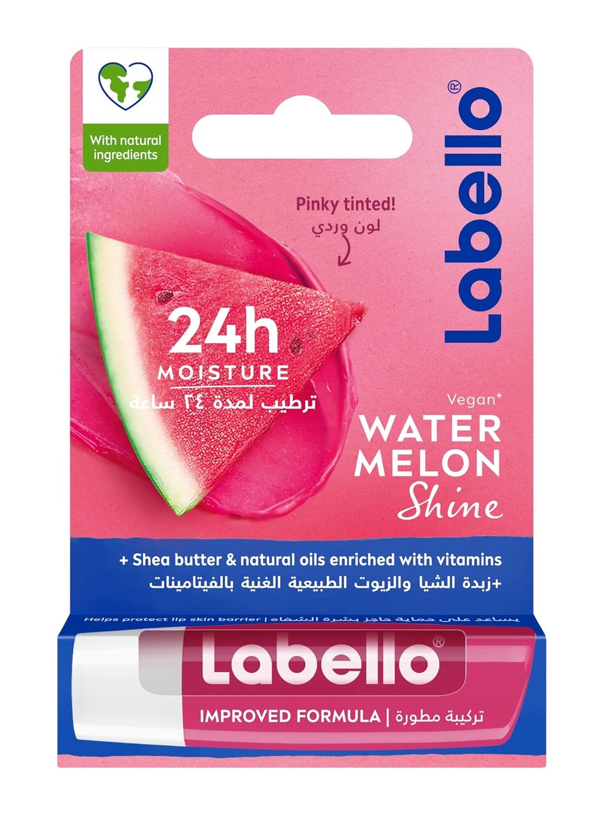Labello Lip Balm,24h Moisturising Lip Care, Watermelon Shine, 4.8g ...