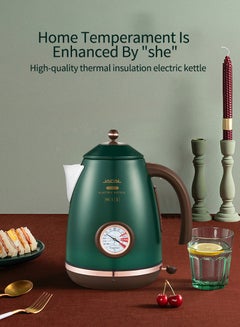 JACAL Stainless Steel Electric Kettle with Thermometer 1.7L 1800W GL ...
