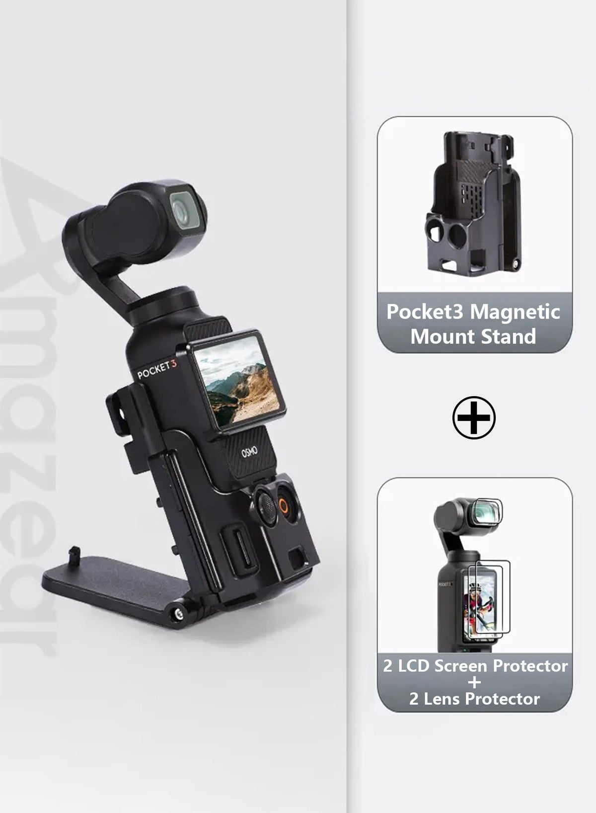 AMAZEAR Magnetic Mount Stand Compatible with DJI Osmo Pocket 3 ...