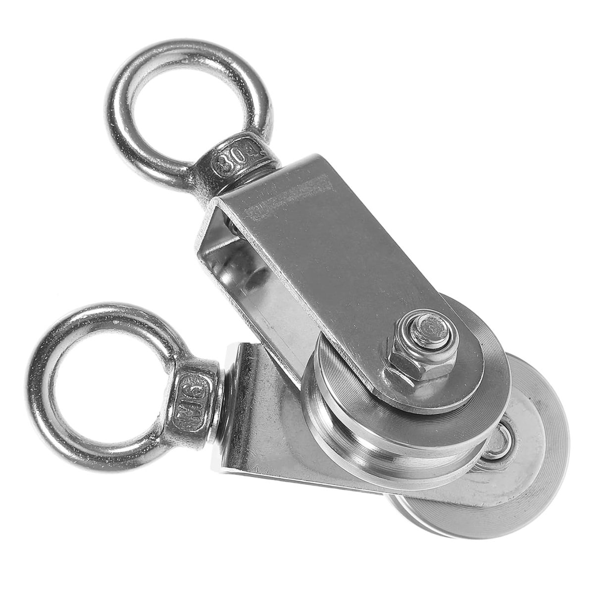 Generic 2Pcs Stainless Steel Pulley Wheels Heavy Duty Bearing Pulleys ...