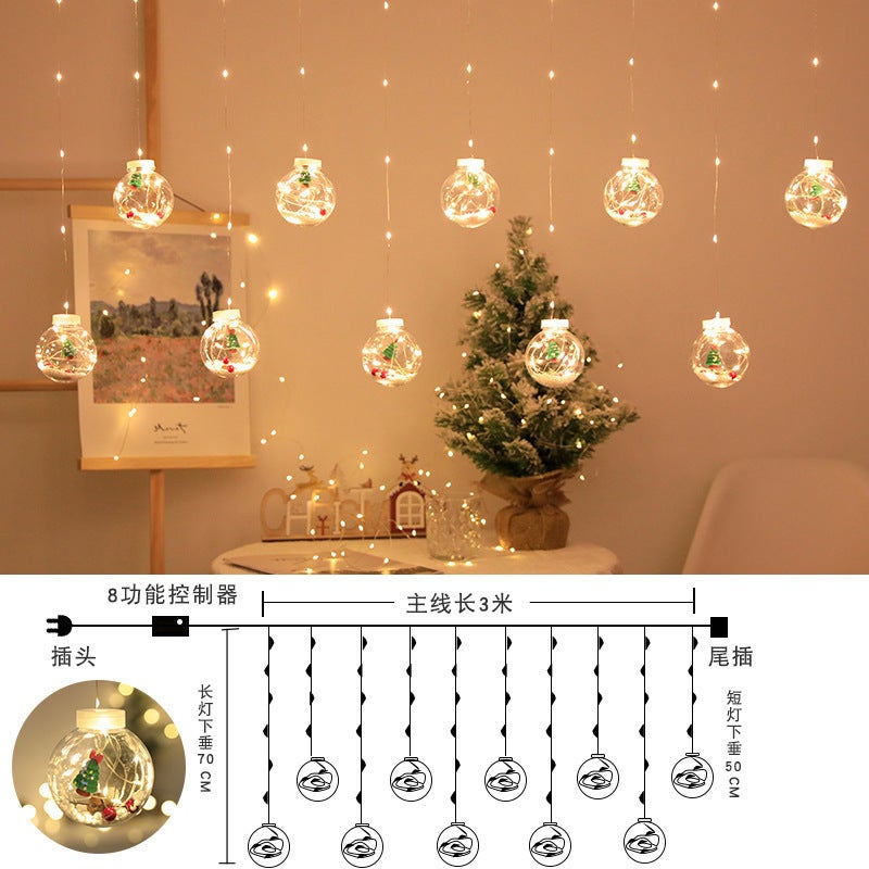 Generic Christmas Decoration Led Lights Curtain Lights Santa Claus ...