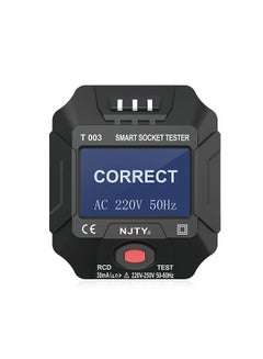 NJTY 220~250V UK Plug Socket Outlet Tester Smart Socket Tester Digital ...