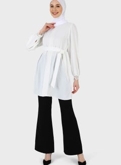 Refka by modanisa Puff Sleeve Belted Tunic | Best Price UAE | Dubai ...