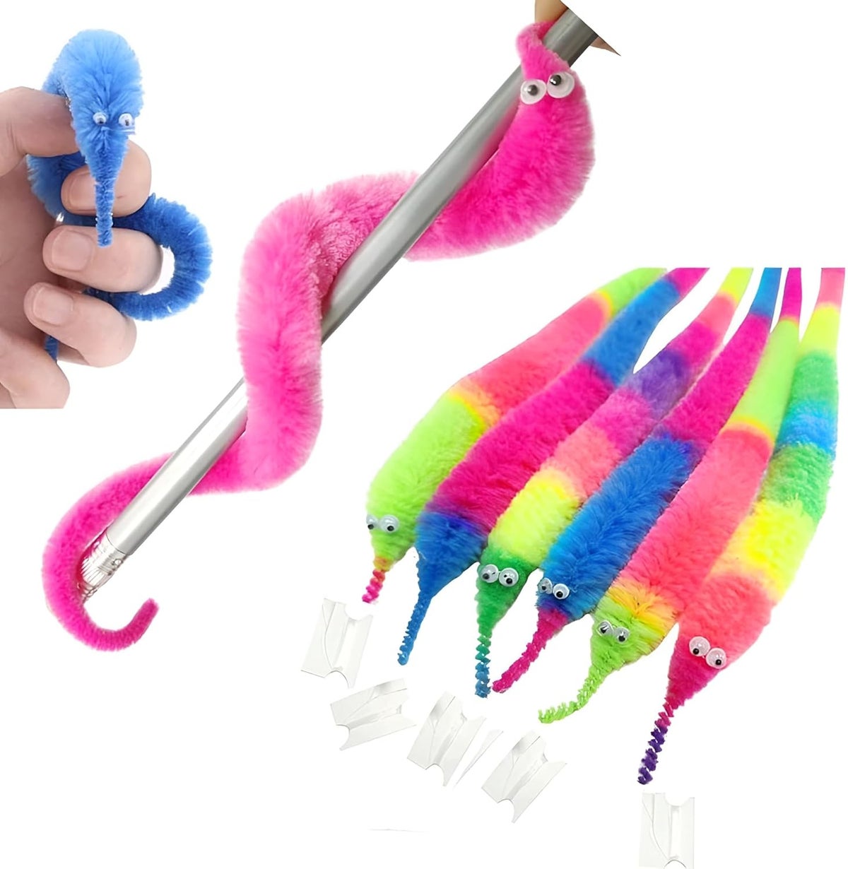 SHOPVILLA 4-Pack Magic Worm Toys Versatile Fidget & Tools For Kids And ...