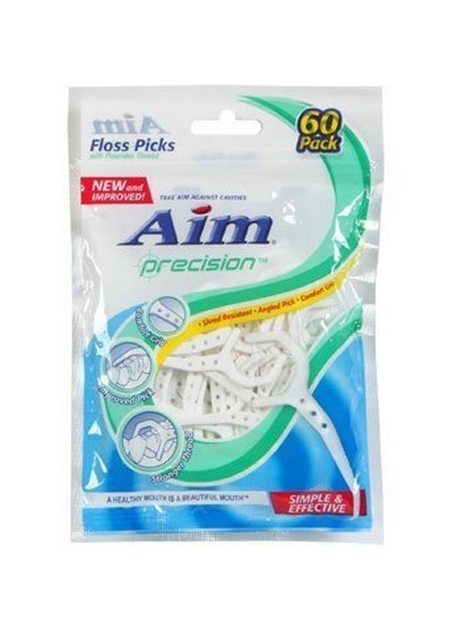 Aim Aim Precision Floss Picks, 60-ct. Packs (Pack of 5) | Best Price ...