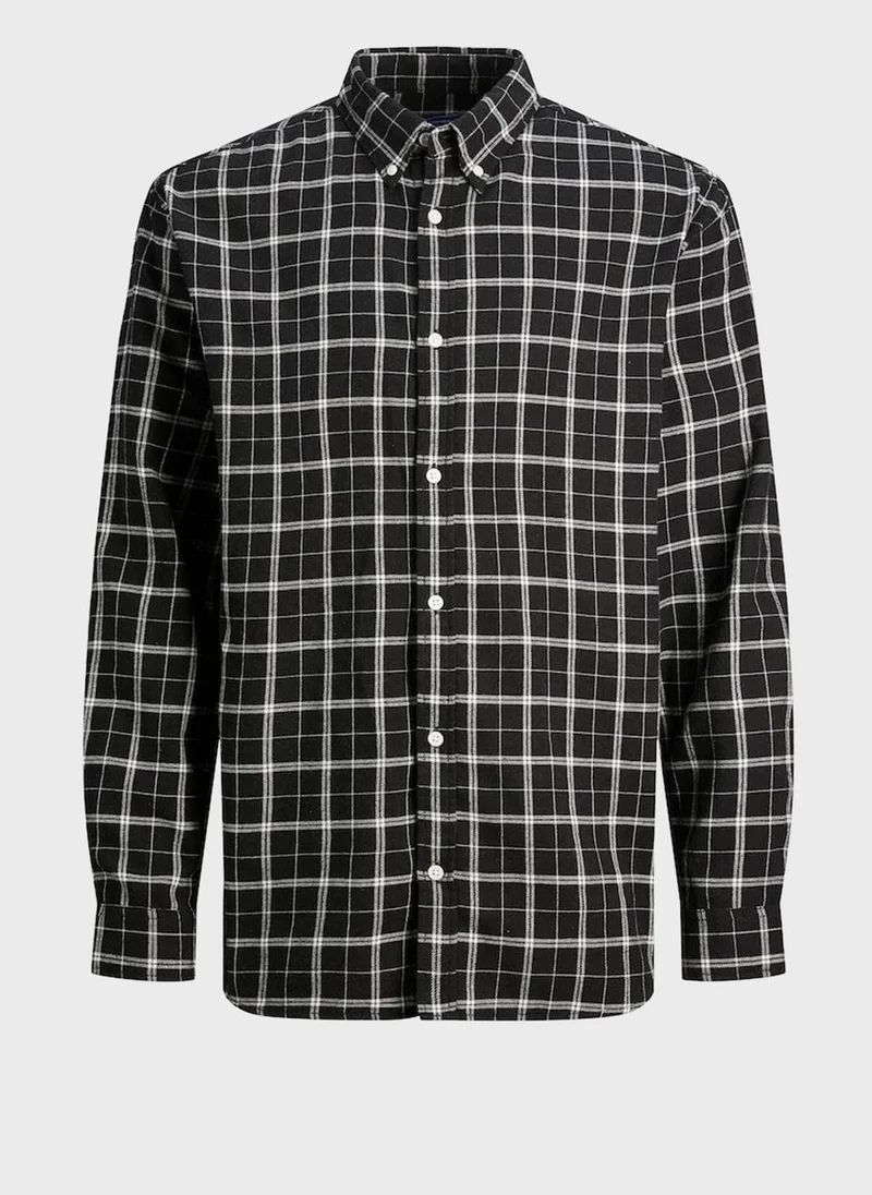 JACK & JONES Check Print Regular Fit Shirt for Men | Best Price KSA
