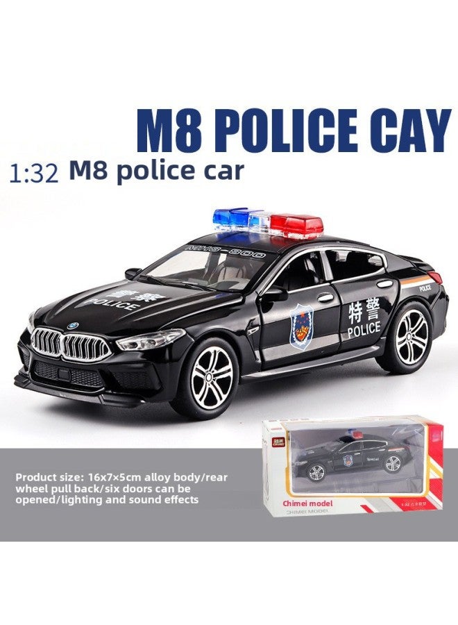 Generic 1:32 Police Car Model Children's Toy Car Alloy Light Music Huili Six Open Door Police ...