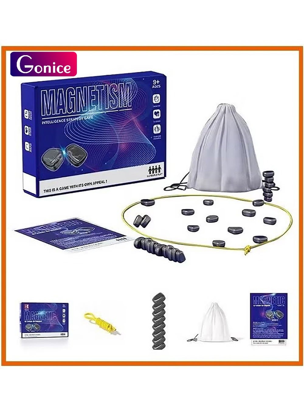 Gonice Magnetic Chess Game, Fun Table Top Magnet Game, Magnet Board ...