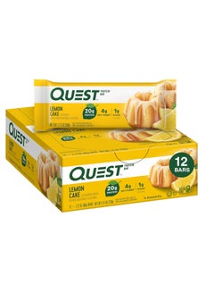 QUEST Quest High Protein Bar Lemon Cake Flavor 60g Pack of 12 KSA ...