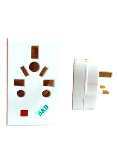 Saffron Reliable Electrical 13Amp Multi plug 3 Way Adapter With Square Pin Universal Socket with ...