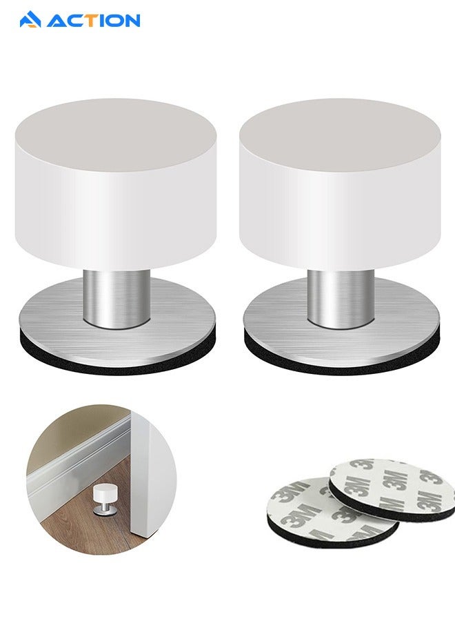 ACTION 2 Pack Door Stoppers Stop with Extra Stickers, Self-Adhesive ...
