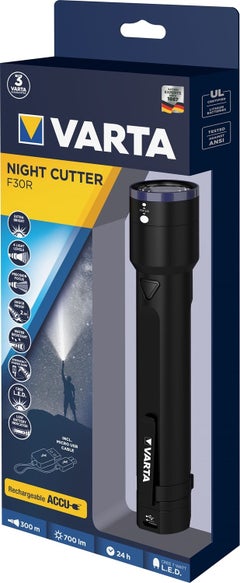 VARTA Night Cutter F30R Rechargeable Flashlight | Best Price UAE ...
