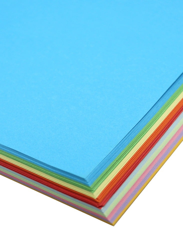 firstnock Multicolor Paper Bundle A4 100 Sheets | 10 Different Color ...