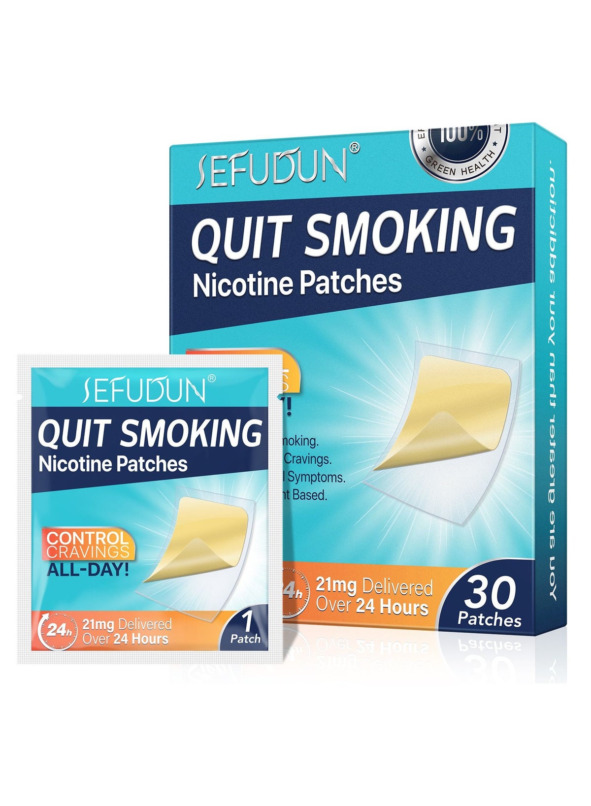 Sefudun Quit Smoking Aid, Stop Smoking Patches Step 1 - 30 Patches ...