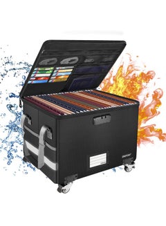 ENGPOW File Box With Wheels Fireproof Document Box With Lockcollapsible ...