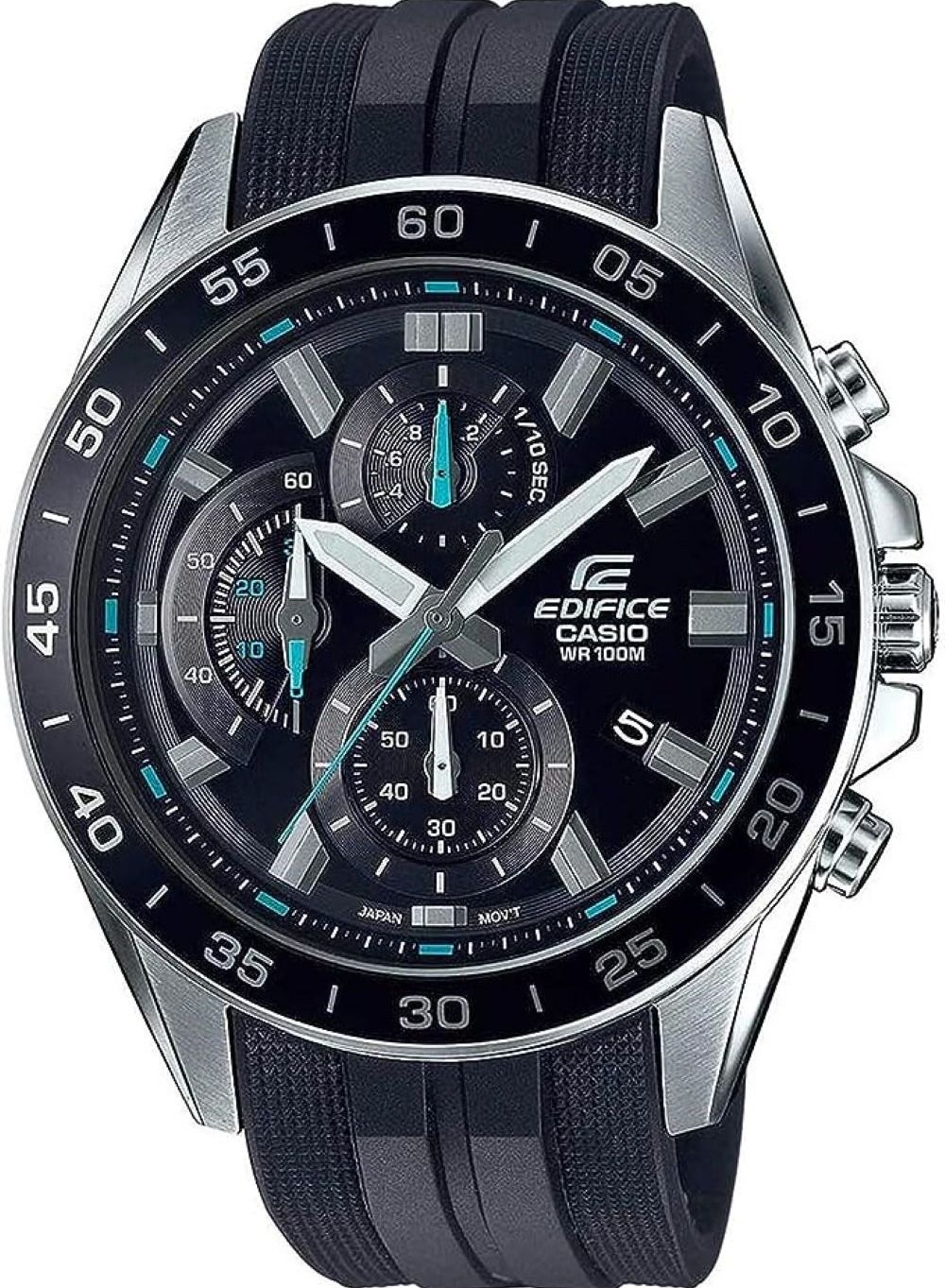 CASIO Casio Edifice Standard Analog Chronograph Black Resin Band Men's ...