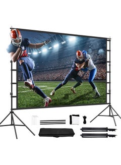 INSTARIFIC 100-inch 16:9 Projection Screen With Adjustable Stand Stable ...