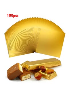 Generic 100Pcs Foil Candy Bar Wrapper, 7.8x7.8 Inch Gold Aluminum ...