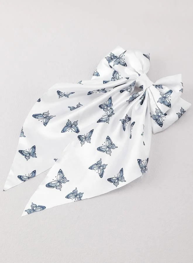 Take Two Multi Take Two Butterfly Printed Bow Hair Clip for Women ...