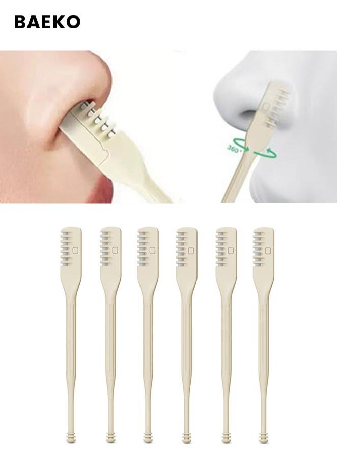 BAEKO 6 PCS Manual Nose Hair Trimmer, Rotating Nasal Hair Razor Cutter ...