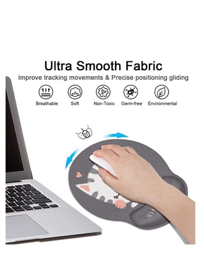 Generic Ergonomic Mouse Pad with Wrist Support, Non-Slip Rubber Base ...