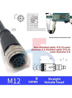 Generic Aviation Plug M12-4 Core 5 Core 8 Core Belt Line 2 Meters ...