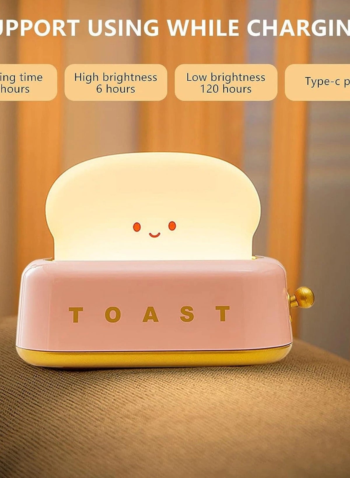 Generic USB Rechargeable Cute Toaster-Shaped LED Night Light – Warmth ...