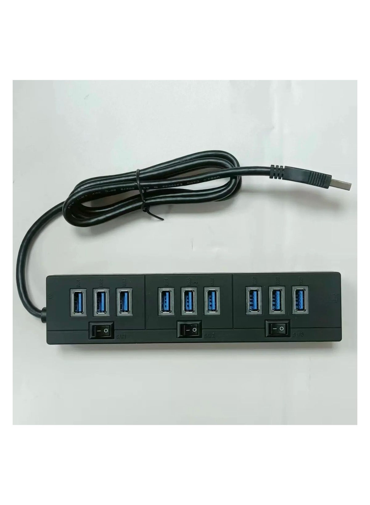 Generic 10-Port USB 3.0 Hub with Power Input and LED Indicators – High ...