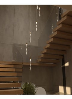 UCANDLE Tall crystal chandelier for staircase, luxury dome ceiling ...