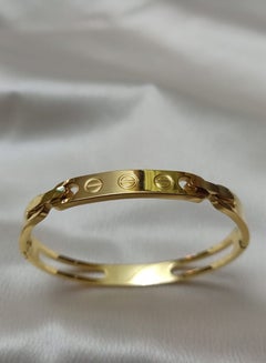 ماركة غير محددة سوار من الفولاذ المقاوم للصدأ مطلي بالذهب عيار 18 ...