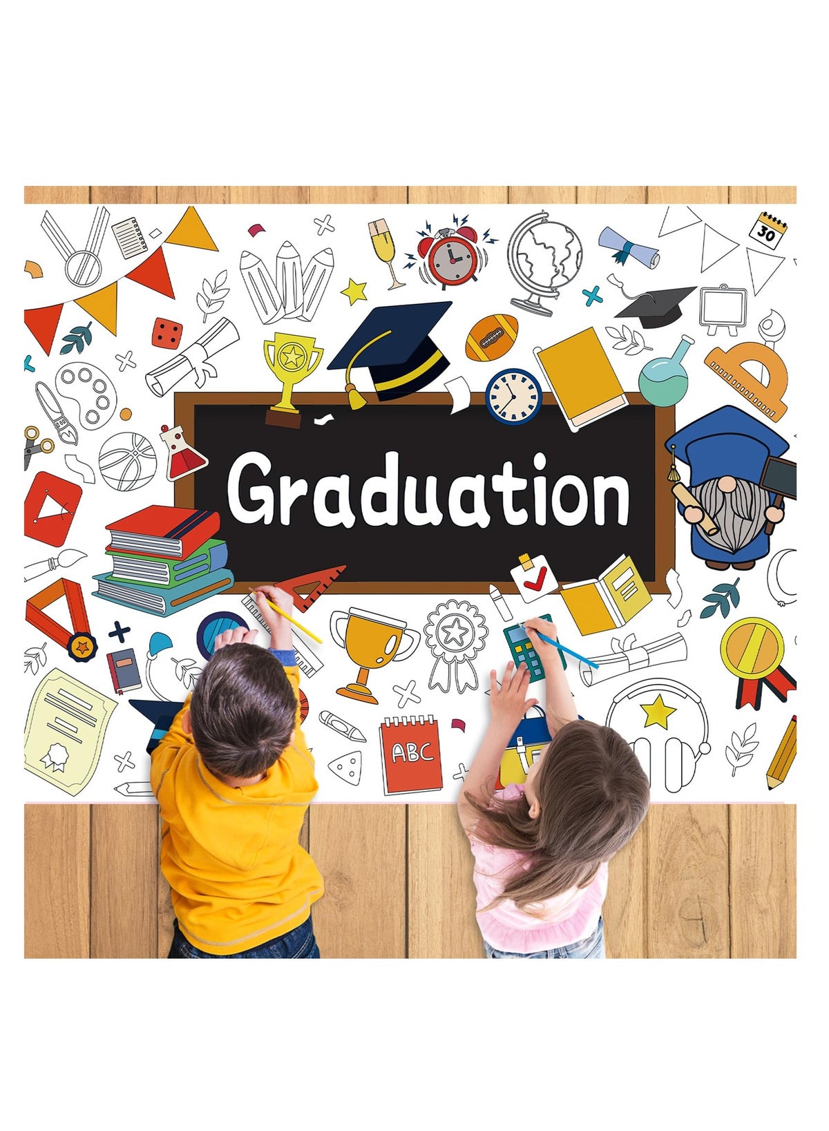 Generic Graduation Giant Coloring Poster, 31.5 x 43.3 Inch Graduation ...
