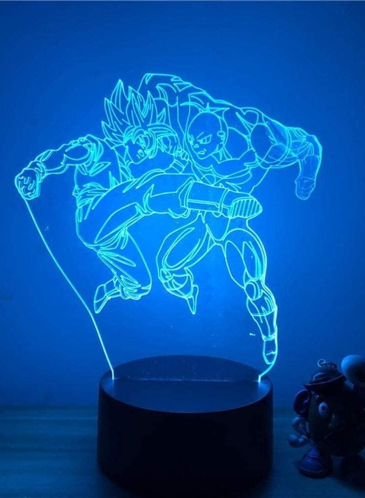 althiqahkey 3D Illusion Lamp 3D LED Night Light Dragon Ball Goku Super ...
