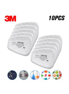 تسوق 3M و3M 5N11 10PCS Filter Cotton N95 Particulate Filter for Gas Mask Respirator Use with 501 ...